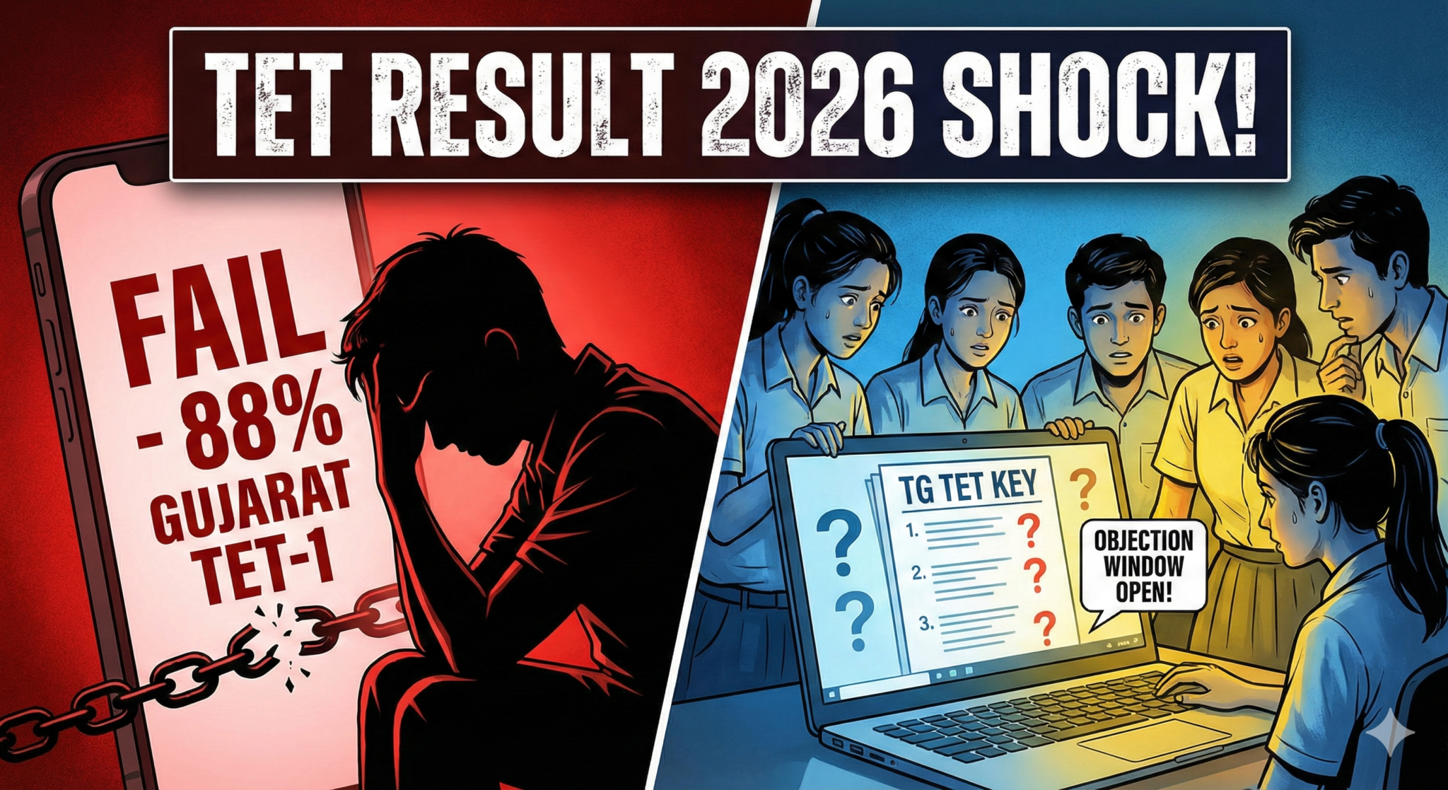 TET Result 2026 Reality Check: 88% Fail In Gujarat, TG TET Key Chaos ...